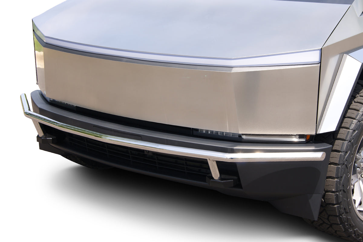 Stainless Steel Front Bumper Bar for Cybertruck (Polished Mirror ...