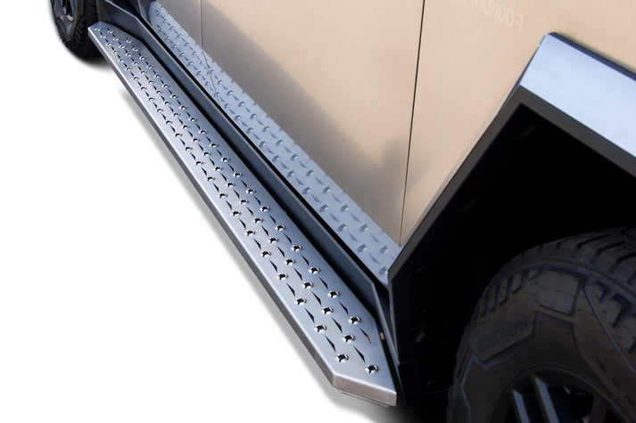 Stainless Steel Running Boards for Cybertruck (Brushed Satin ...